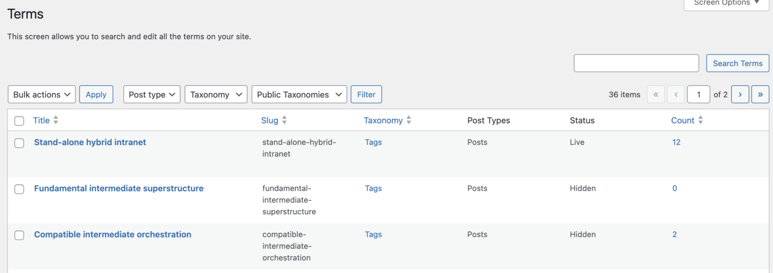 Introduction to Hidden Terms - TaxoPress